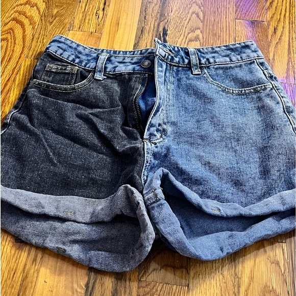 Shorts | Half And Half Colored Jean Shorts | Poshmark